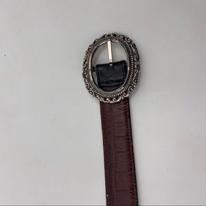 Accessories | Vintage Womens Reversible Belt Black Brown Buckle | Poshmark